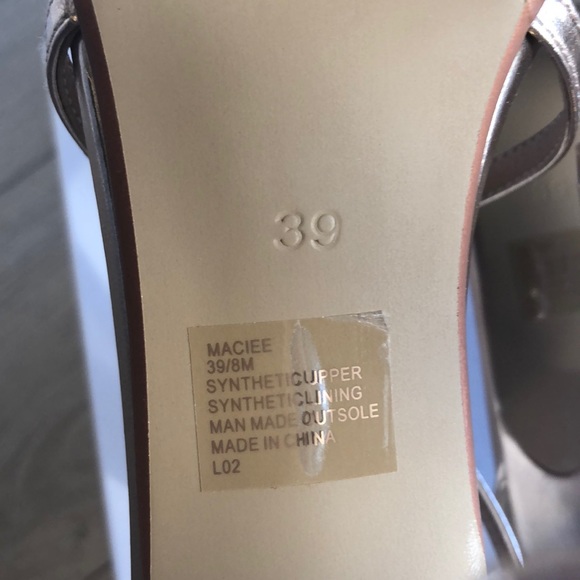 Head Over Heels | Shoes | Rose Gold Metallic Mesh Insert Sandal Heels ...